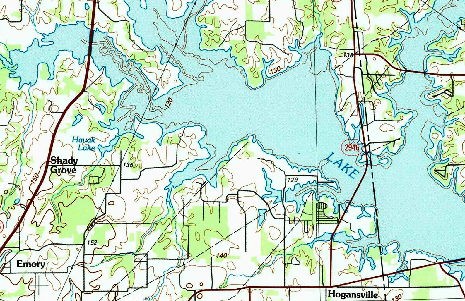 1991 Map of Lake Fork Reservoir Texas - Etsy