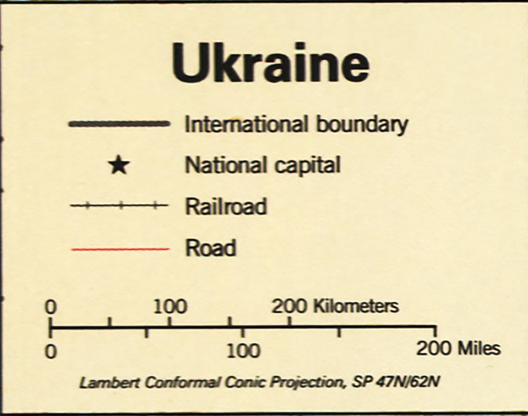 1993 Map of Ukraine - Etsy