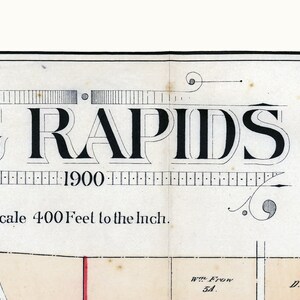 1900 Map of Big Rapids Mecosta County Michigan - Etsy