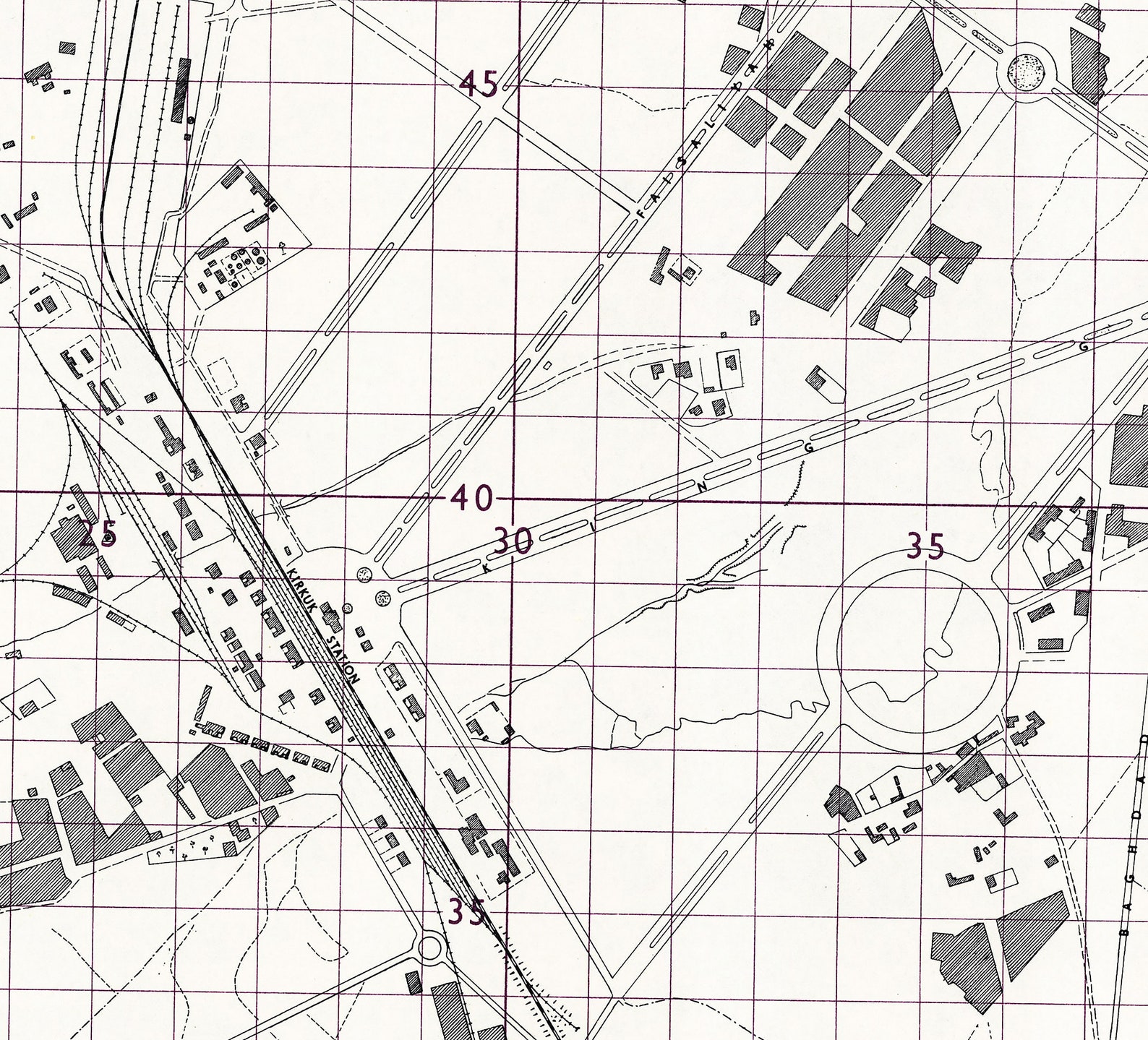 1958 Map of Kirkuk Iraq - Etsy