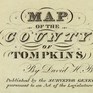 1829 Map of Tompkins County New York - Etsy