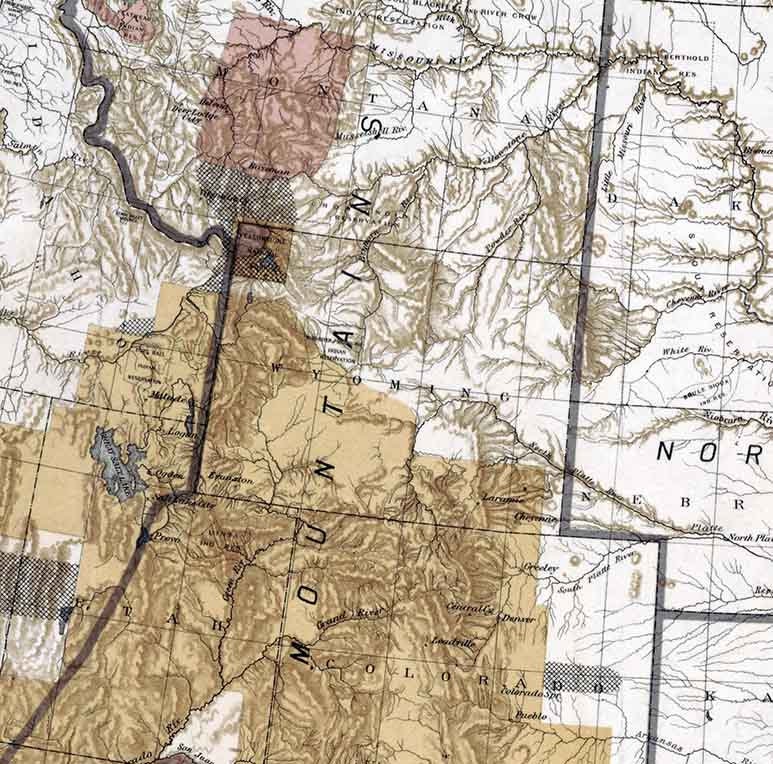 1884 Map of the United States - Etsy