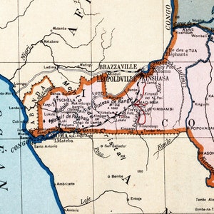 1879 Map of Congo Democratic Republic - Etsy