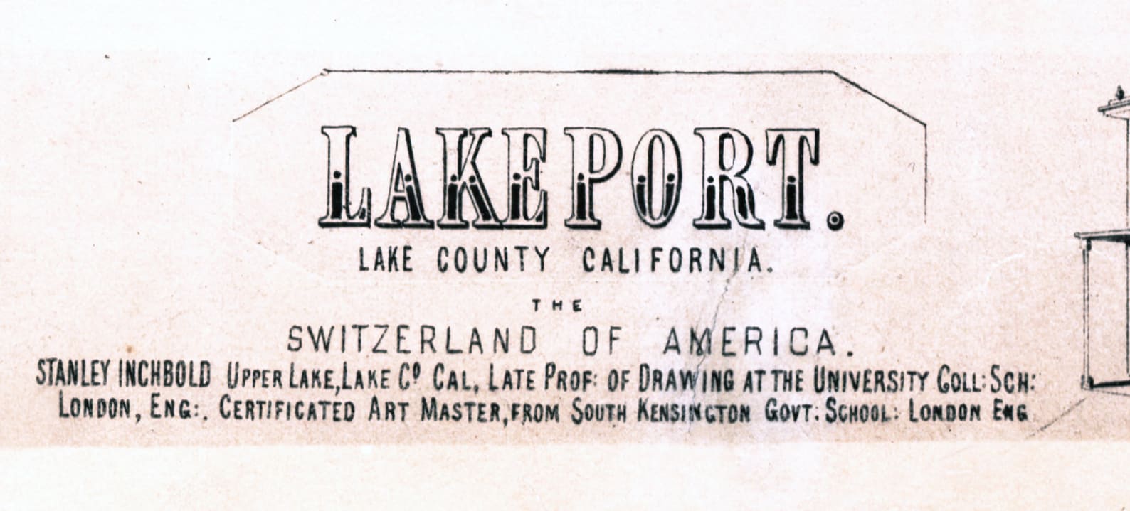 1888 Panoramic Map of Lakeport Lake County California - Etsy