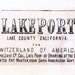 1888 Panoramic Map of Lakeport Lake County California - Etsy