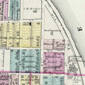1877 Map of Steubenville Jefferson County Ohio - Etsy