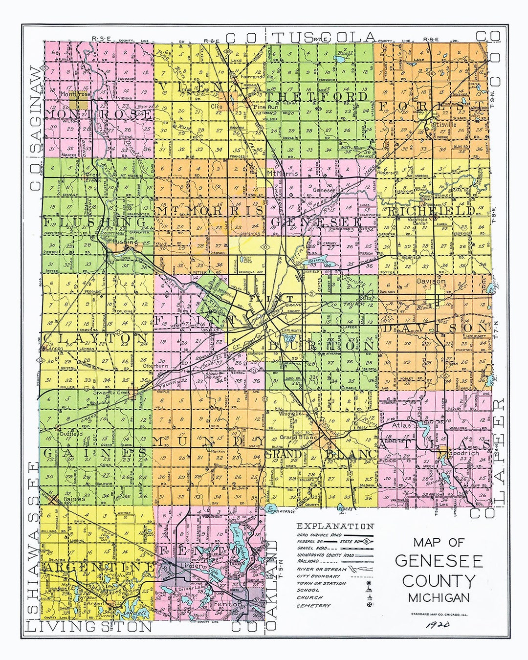 Map Of Genesee County Michigan