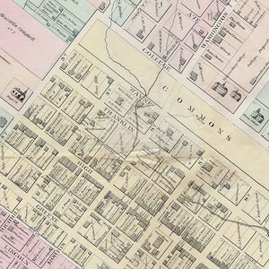1876 Map of Waynesburg Greene County Pennsylvania Caldwells Atlas - Etsy