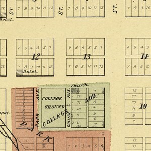1901 Town Map of Hartford Kansas - Etsy