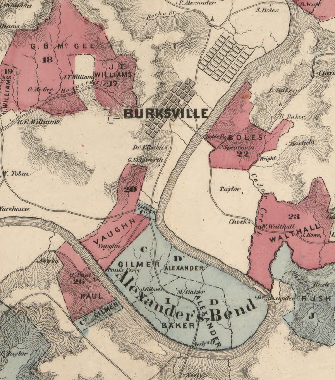 1870 Map of the Cumberland Valley Oil Region Burksville | Etsy