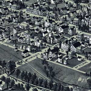 1900 Panoramic Map of Ligonier Westmoreland County Pennsylvania - Etsy