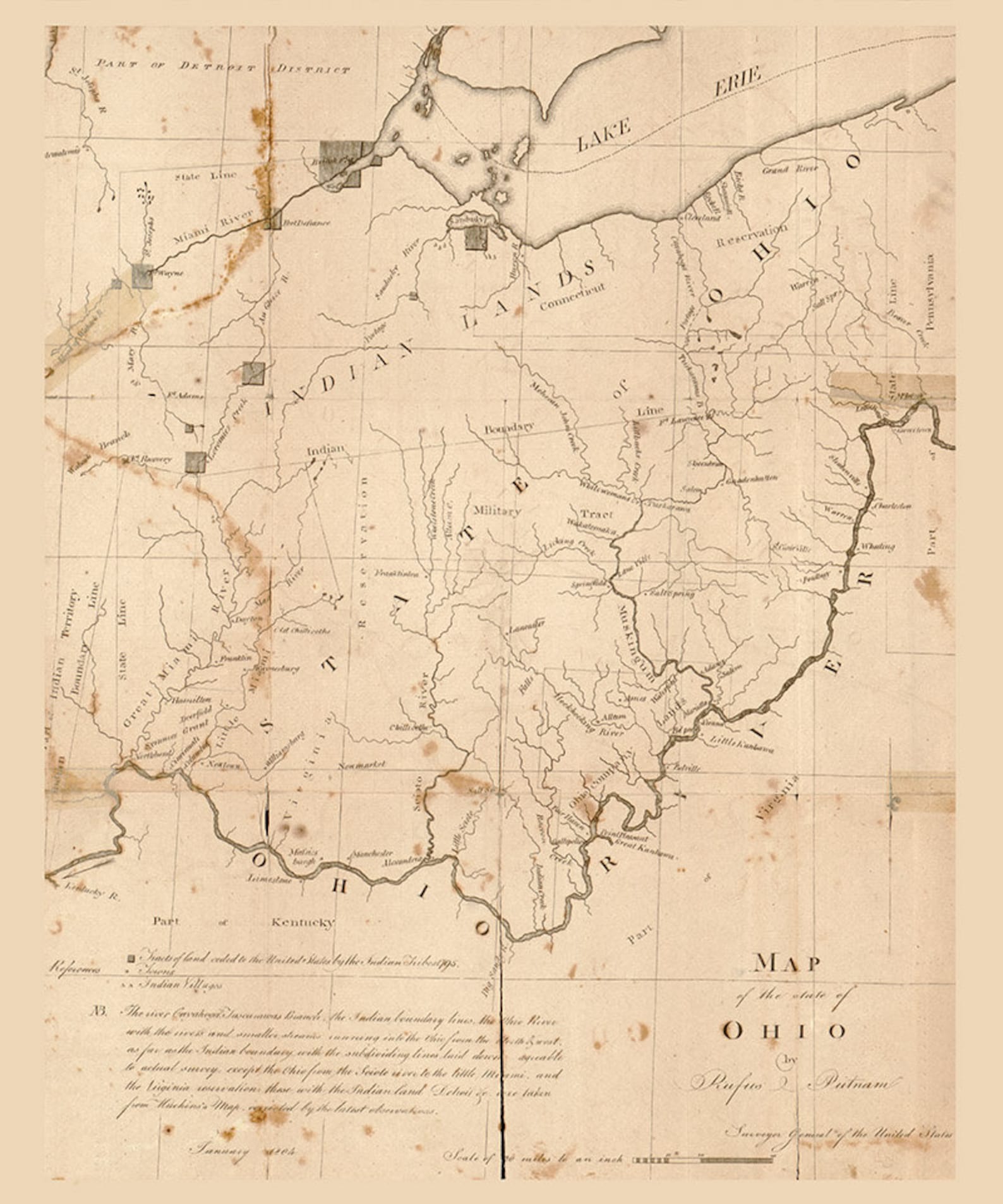 1804 Map of the State of Ohio - Etsy