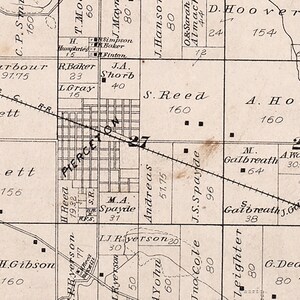 1879 Map of Washington Township Kosciusko County Indiana - Etsy