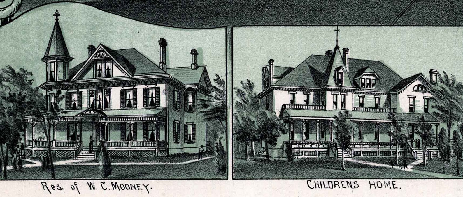 1899 Panoramic Map of Woodsfield Monroe County Ohio - Etsy