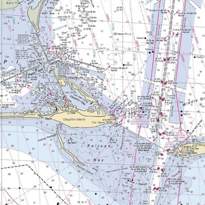 2008 Nautical Chart of Mobile Bay Alabama - Etsy