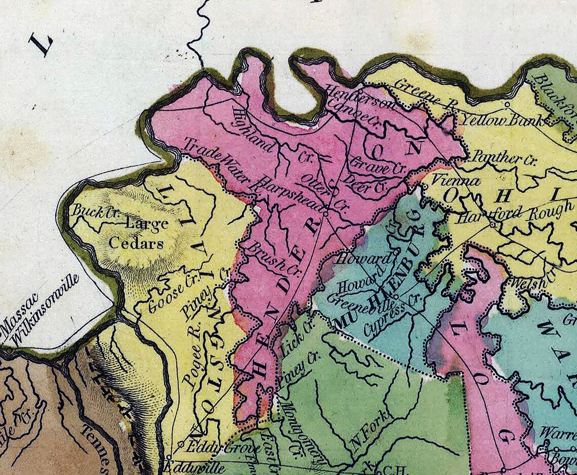 1816 Map of Kentucky - Etsy