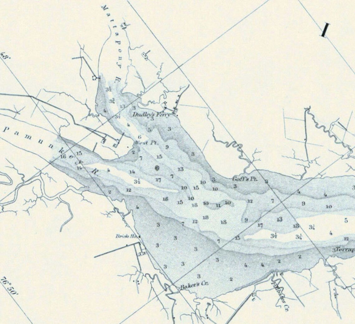1858 Map of the York River Virginia - Etsy