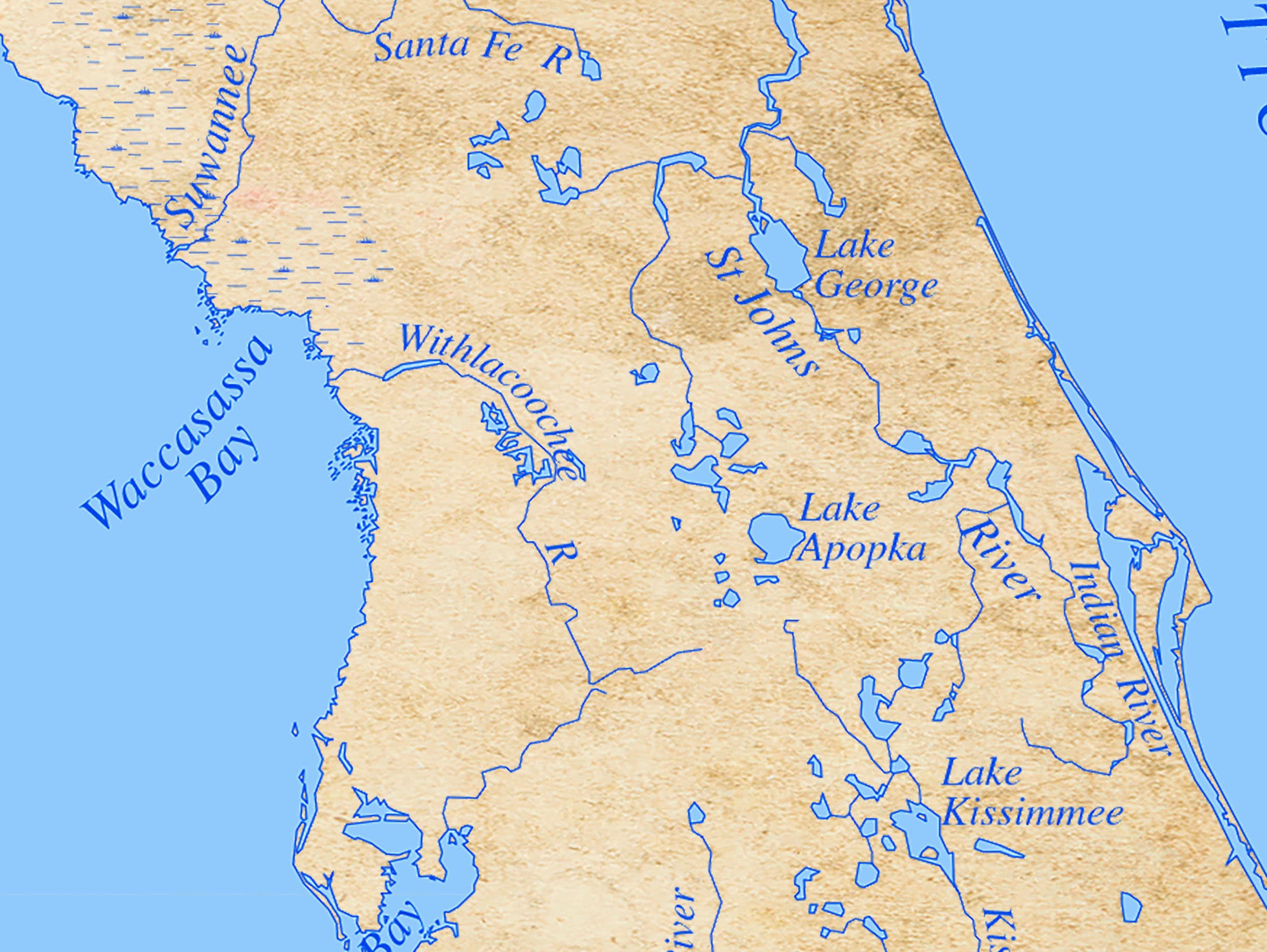 Map Of Florida Lakes And Rivers