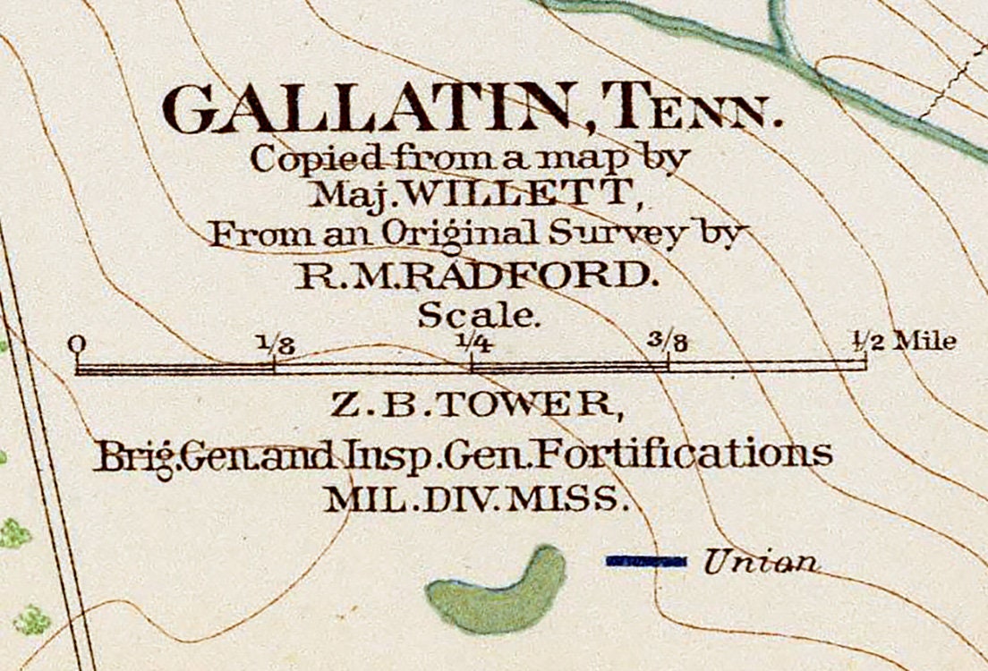 1895 Map of Gallatin Sumner County Tennessee - Etsy Australia