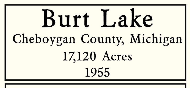 1955 Map of Burt Lake Cheboygan County Michigan - Etsy