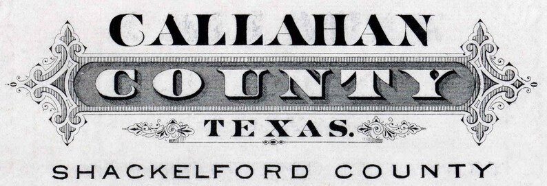 1870 Farm Line Map of Callahan County Texas - Etsy