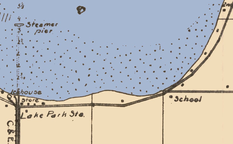 1900 Map of Bass Lake Starke County Indiana - Etsy