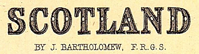 1888 Map of Scotland - Etsy