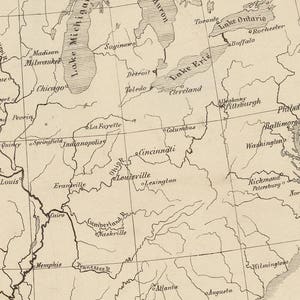 1860 Map of North America Showing the Pacific Railroads - Etsy