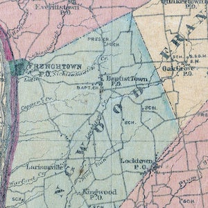 1872 Map of Hunterdon County New Jersey - Etsy