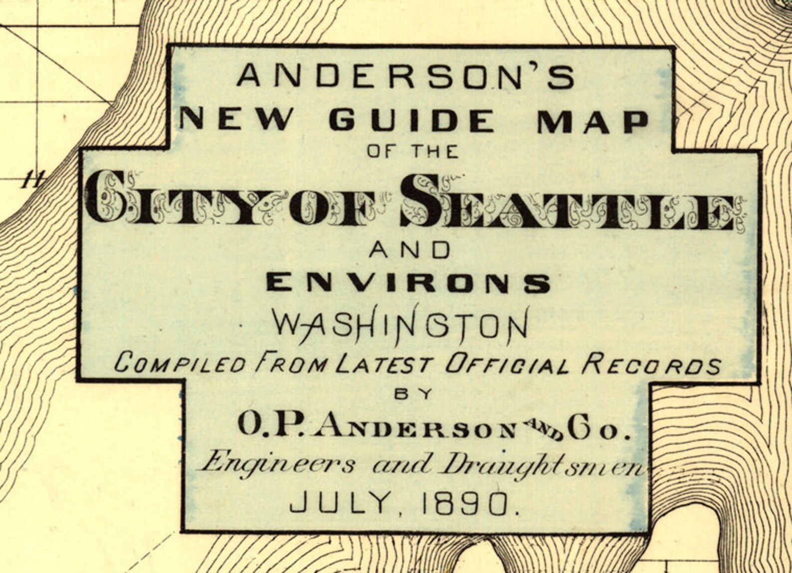 1890 Map of Seattle Washington - Etsy