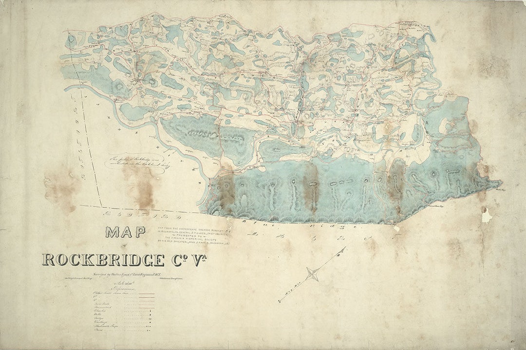 1863 Map of Rockbridge County Virginia - Etsy