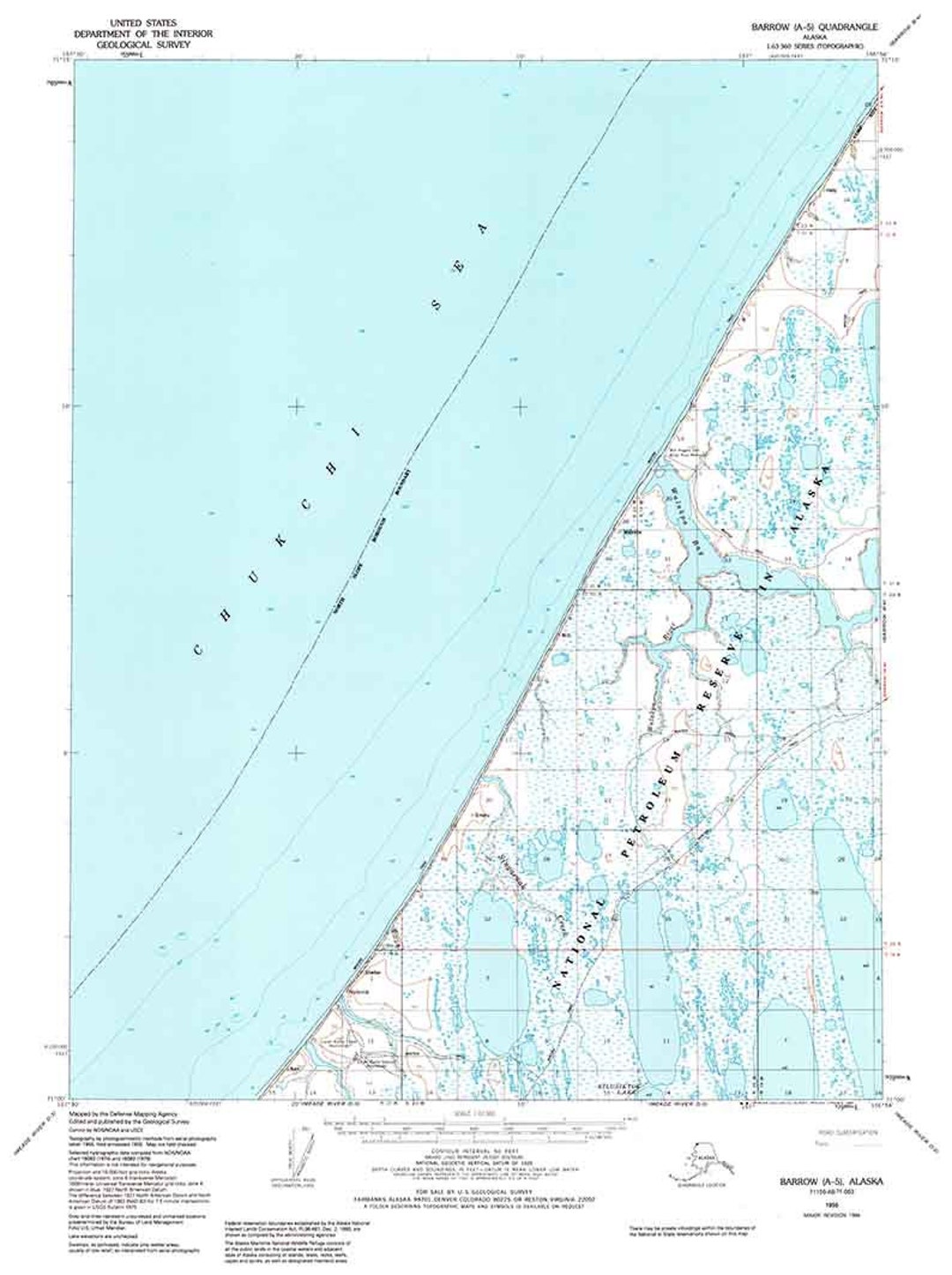 1955 Topo Map of Barrow Alaska - Etsy