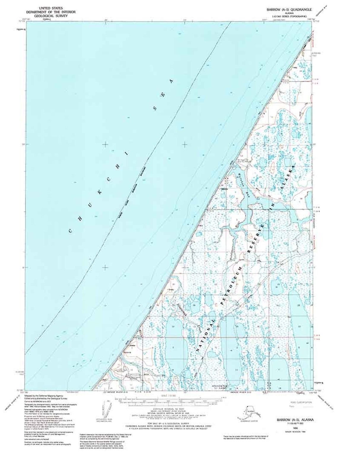 1955 Topo Map of Barrow Alaska - Etsy