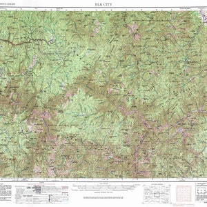 1956 Topo Map of Elk City Idaho Clearwater Mountains - Etsy
