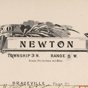 1899 Map of Newton Township Trumbull County Ohio - Etsy