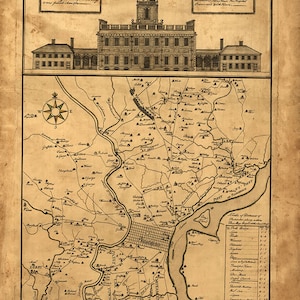 1752 Map of Philadelphia Pennsylvania - Etsy