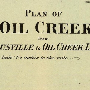 1865 Map of Oil Creek Venango County Pennsylvania Oil Region - Etsy