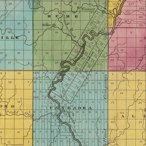 1829 Map of Allegany County New York - Etsy