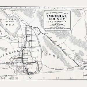 1919 Map of Imperial County California - Etsy