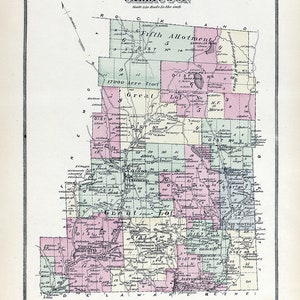 1875 Map of Callicoon Township Sullivan County New York - Etsy
