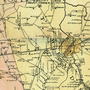 1903 Map of Mercer County New Jersey - Etsy