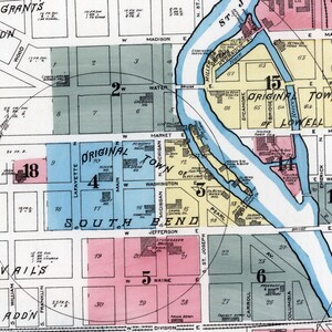 1885 Town Map of South Bend Indiana - Etsy