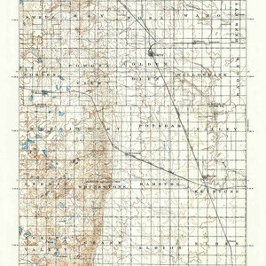 1925 Topo Map of Edgeley North Dakota - Etsy