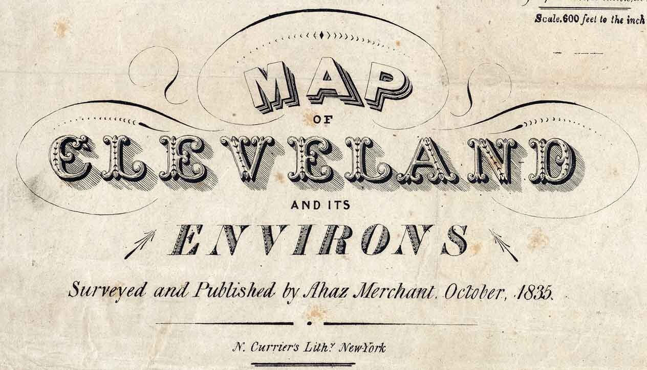 1835 Map of Cleveland Ohio and Environs - Etsy
