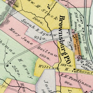 1891 Map of Upper Makefield Township Bucks County Pennsylvania - Etsy