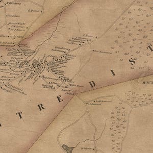 1852 Map of Medfield Massachusetts - Etsy