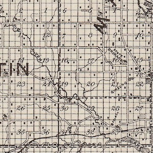 1913 Farm Line Map of Marathon County Wisconsin - Etsy