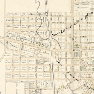 1893 Town Map of Lapeer Lapeer County Michigan - Etsy