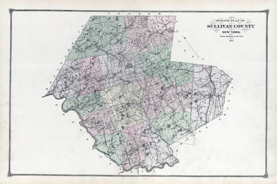 Map Of Sullivan County Ny New York County Map