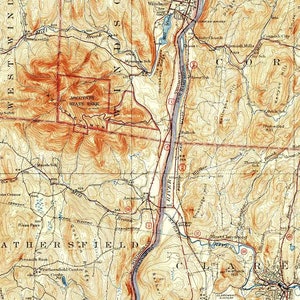 1929 Topo Map of Claremont New Hampshire Quadrangle - Etsy